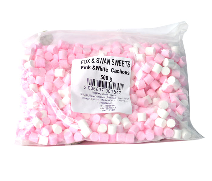 Fox and Swan Pink & White Cachous 500g, 1kg – Greenside Confectionery